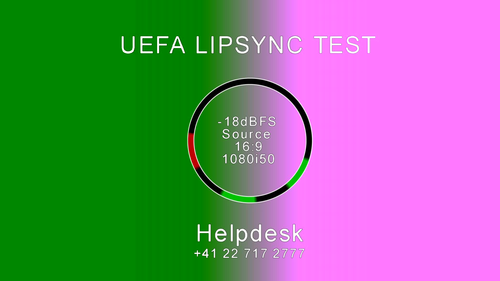 EBU Color Bars - Lip Sync Test - xdcam50 | Eurovision