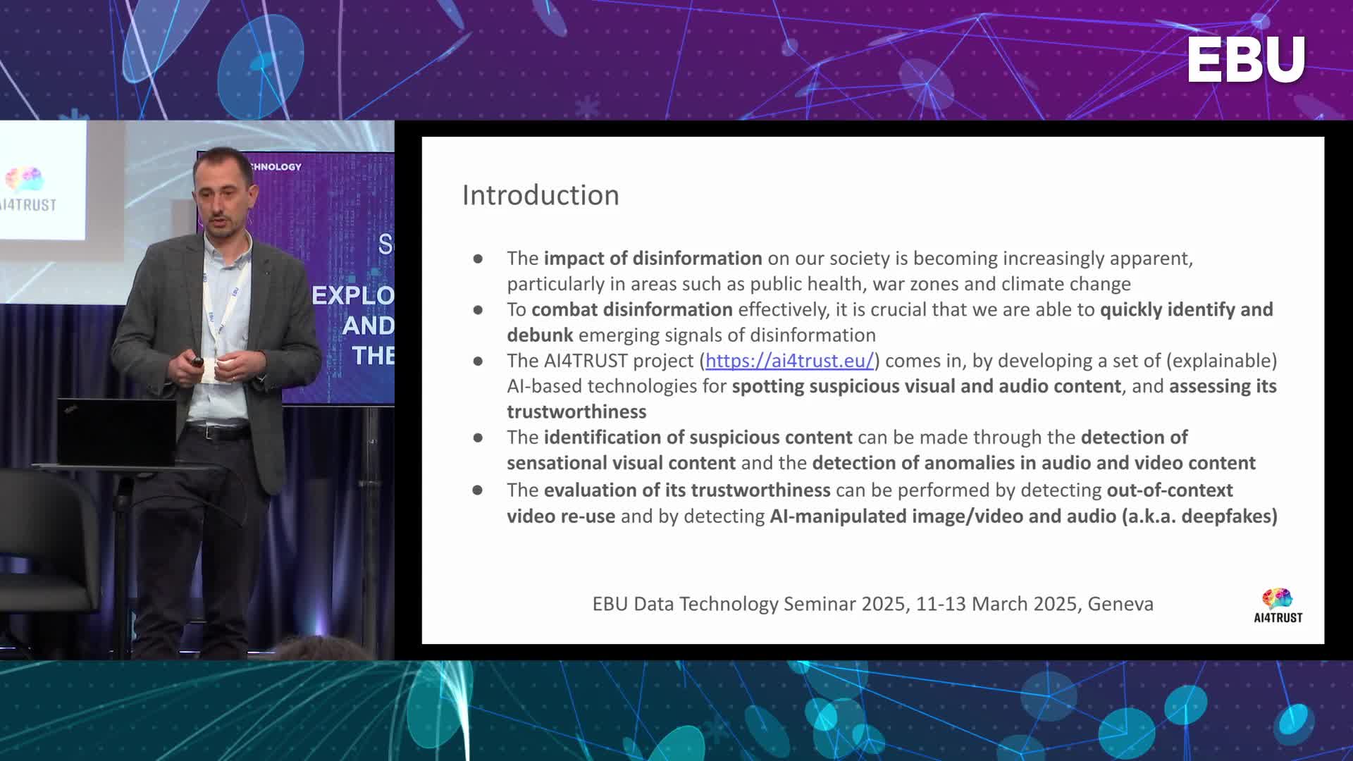 AI4TRUST (explainable) AI technologies for media analysis and for the ...